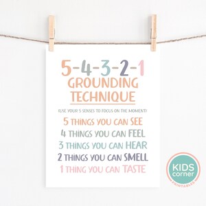 5-4-3-2-1 Grounding Technique, Things You Can See, Feel, Hear, Smell ...