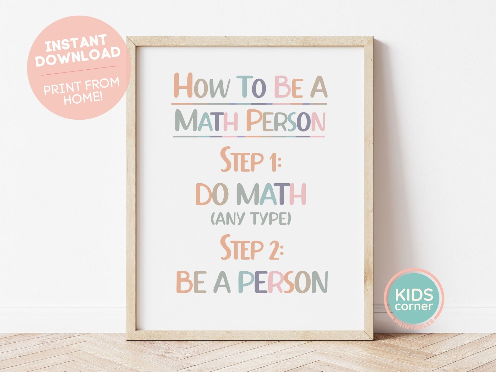 How to Be A Math Person Print Step 1 Do Math any Type Step - Etsy