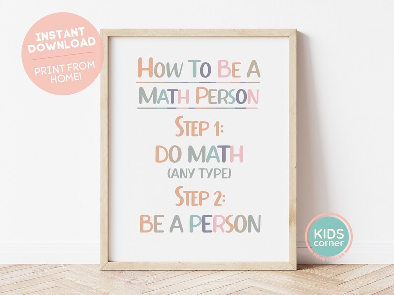 How to Be A Math Person Print Step 1 Do Math any Type Step - Etsy