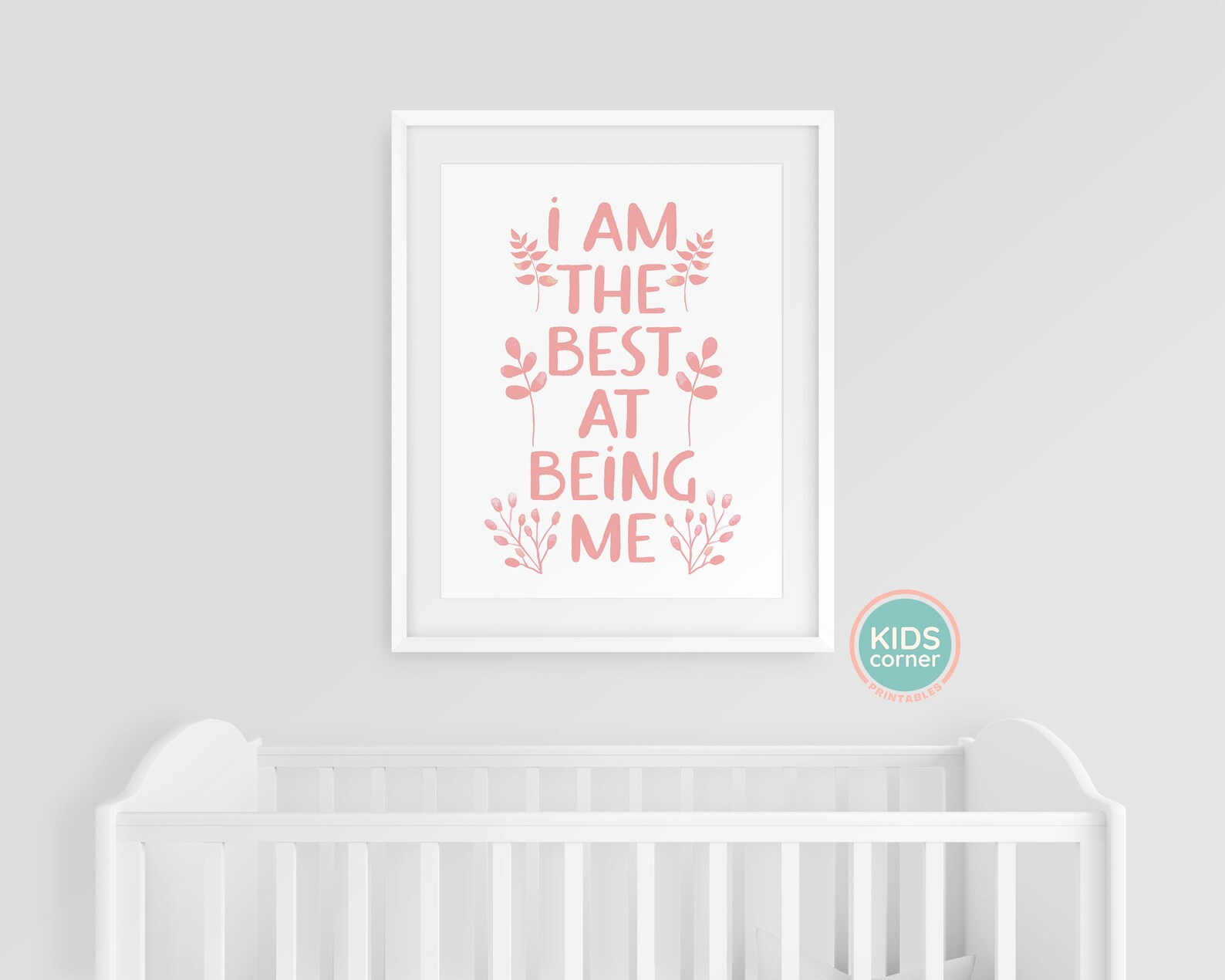 I Am the Best at Being Me Print, Positive Decor, Leaves Decor, Positive ...