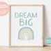 Dream Big Print, Kids Room Printable, Dream Big Digital Print, Kids ...