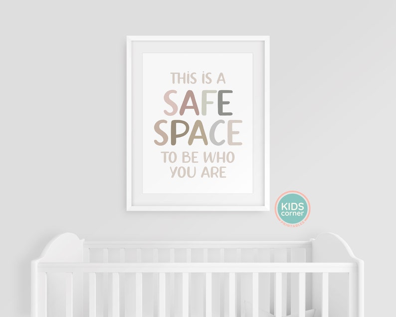 This is A Safe Space to Be Who You Are Poster Safe Space - Etsy