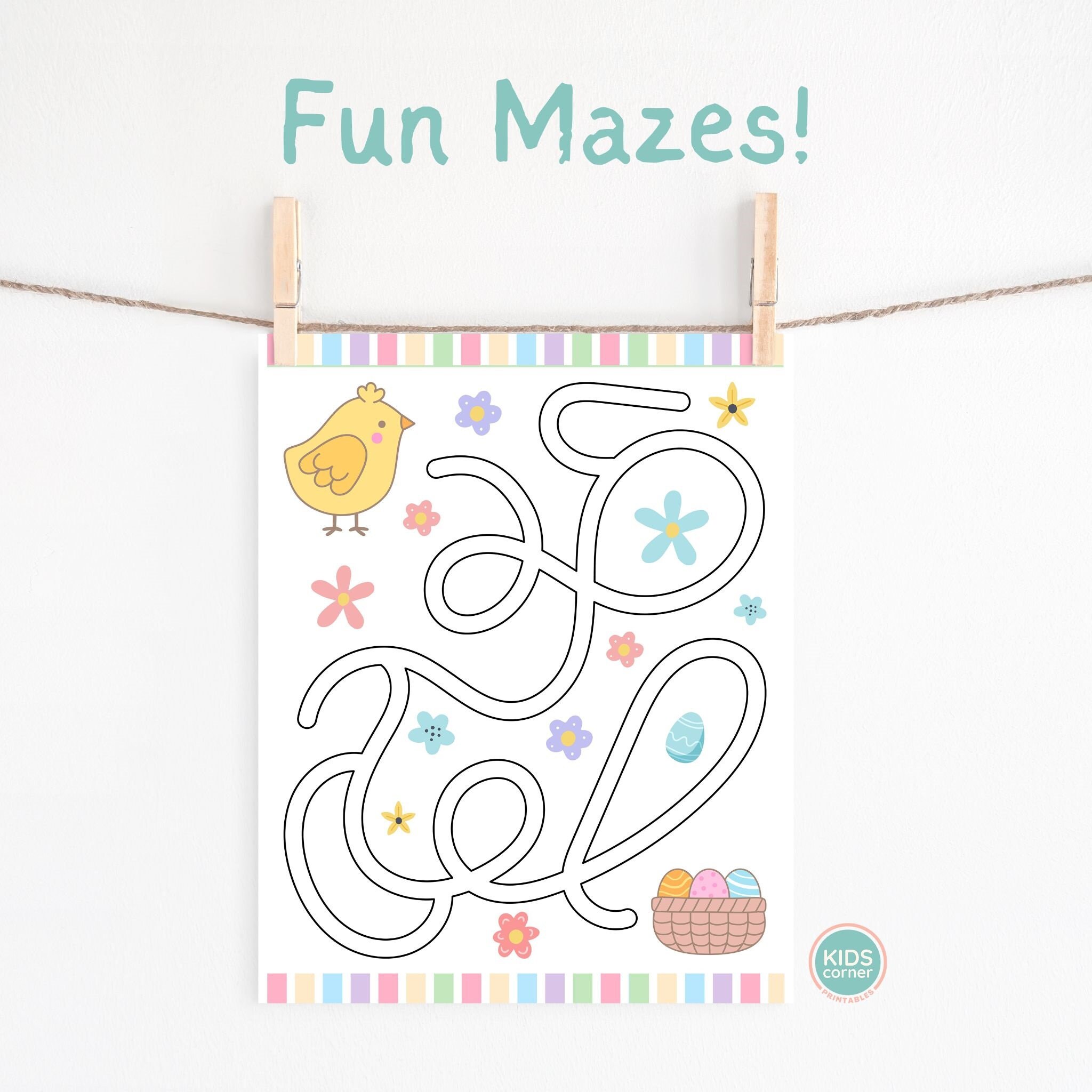 Easter Activity Pages for Kids, Coloring, Egg Mazes, I Spy, Tracing ...