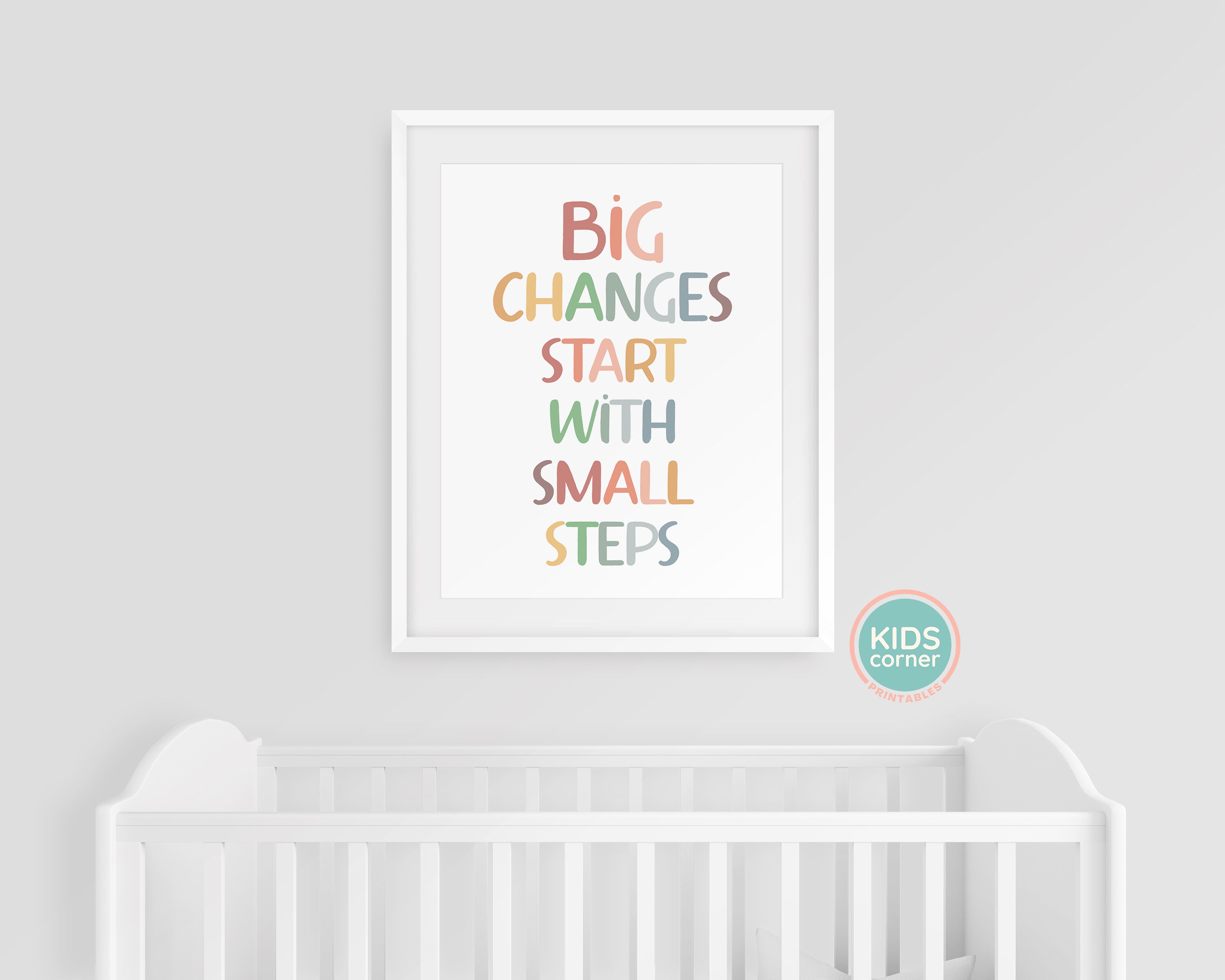 Big Changes Start With Small Steps Print, Classroom Wall Art, Therapist ...