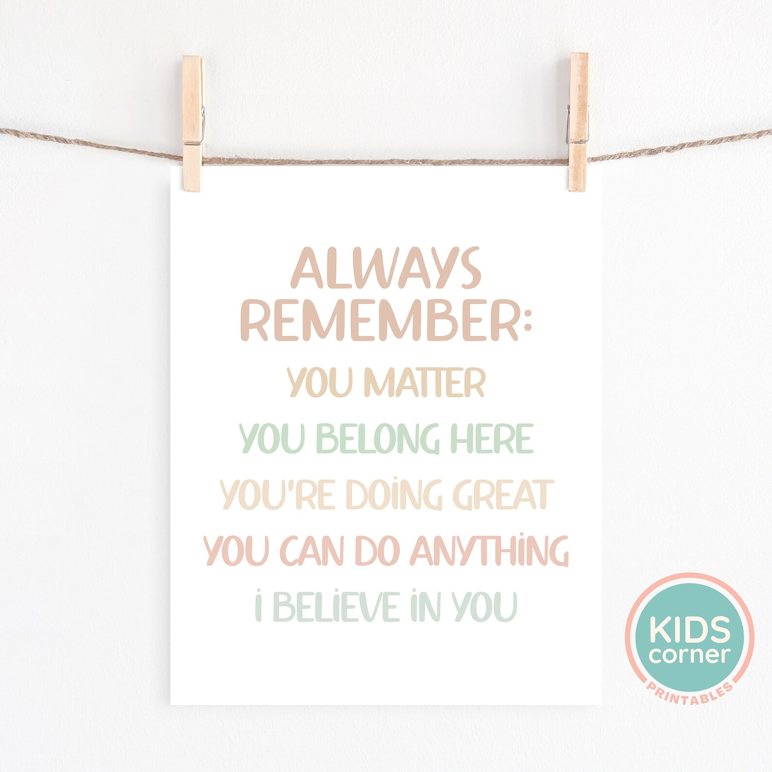 Always Remember: You Matter You Belong Here You're Doing - Etsy