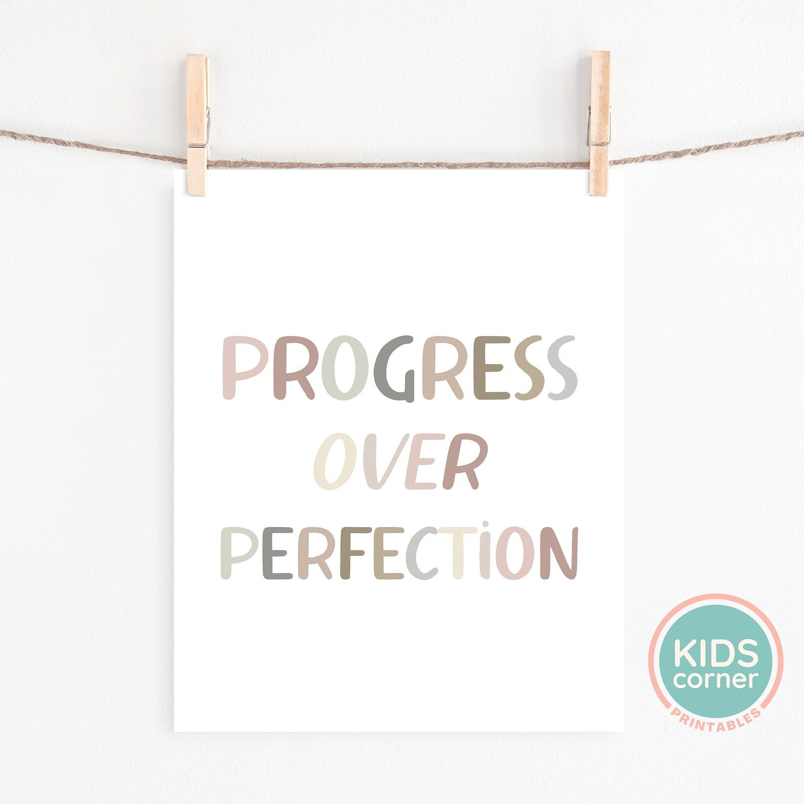 Progress Over Perfection Print Wall Art Inspirational Boho - Etsy