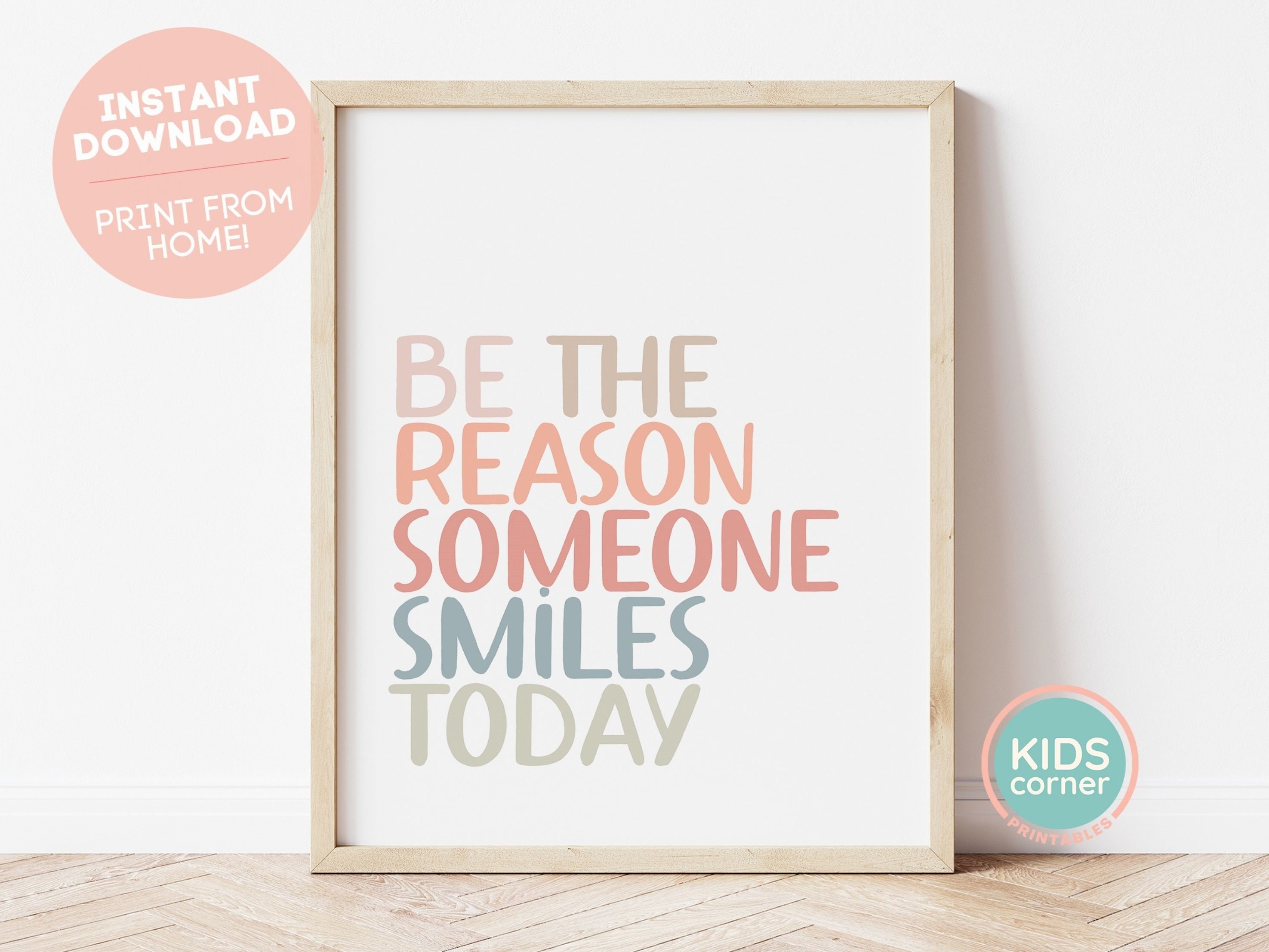 Be the Reason Someone Smiles Today Print, Boho Print, Boho Chic ...