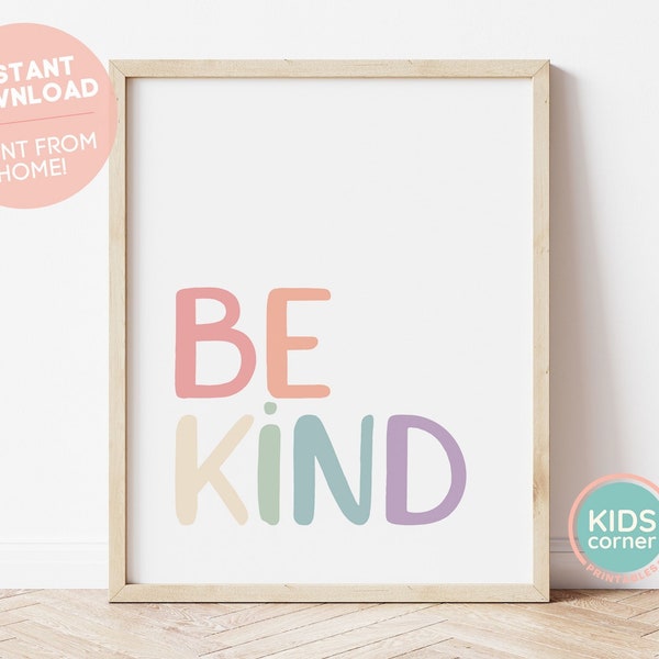 Be Kind Poster - Etsy