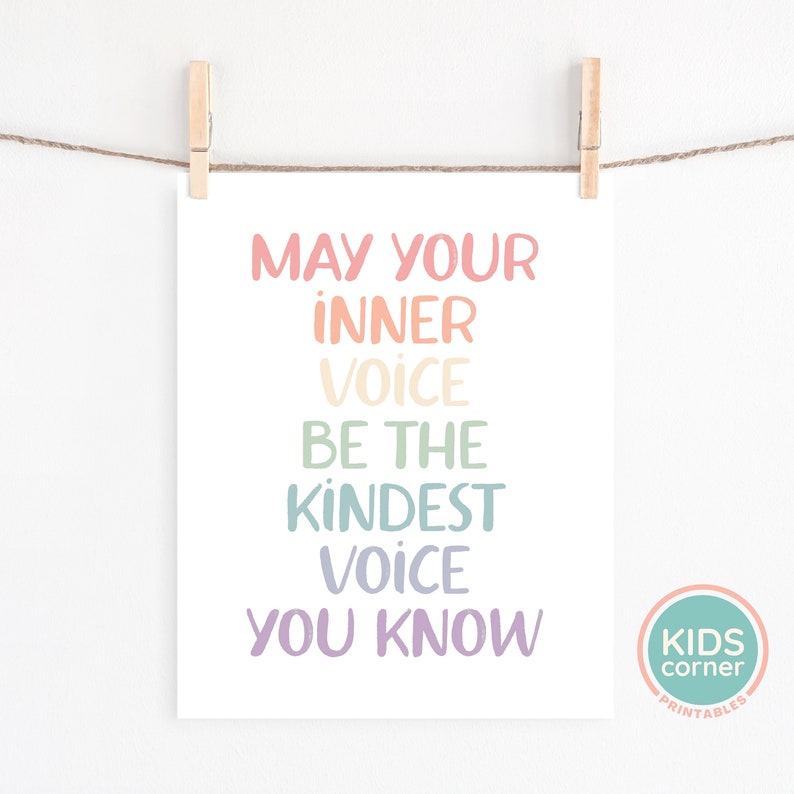 May Your Inner Voice Be the Kindest Voice You Know Print, Positive ...
