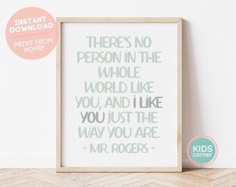 Mister Rogers Printable Quote There's Only One You in - Etsy