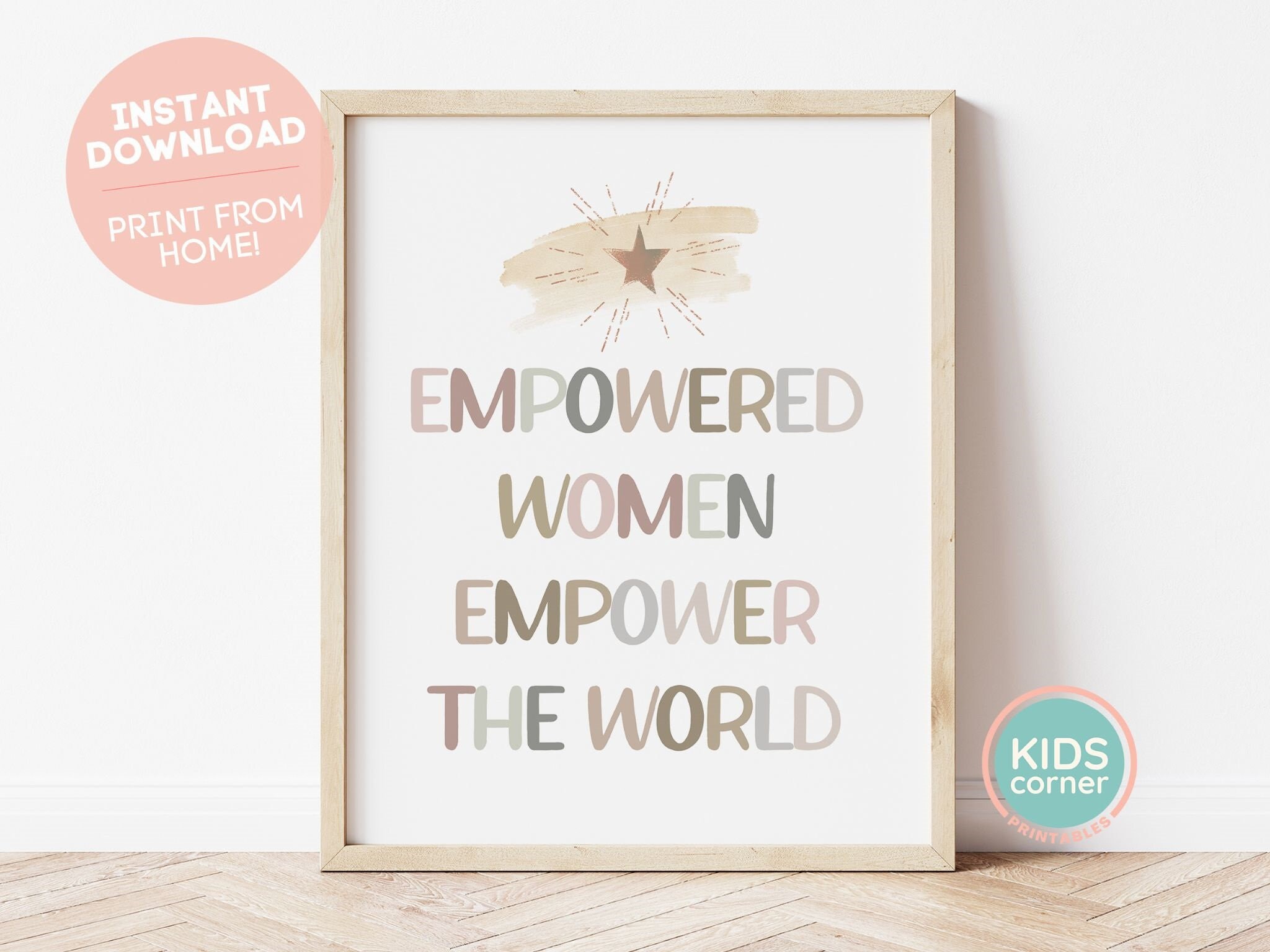 Empowered Women Empower the World Print, Nursery Room Printable ...