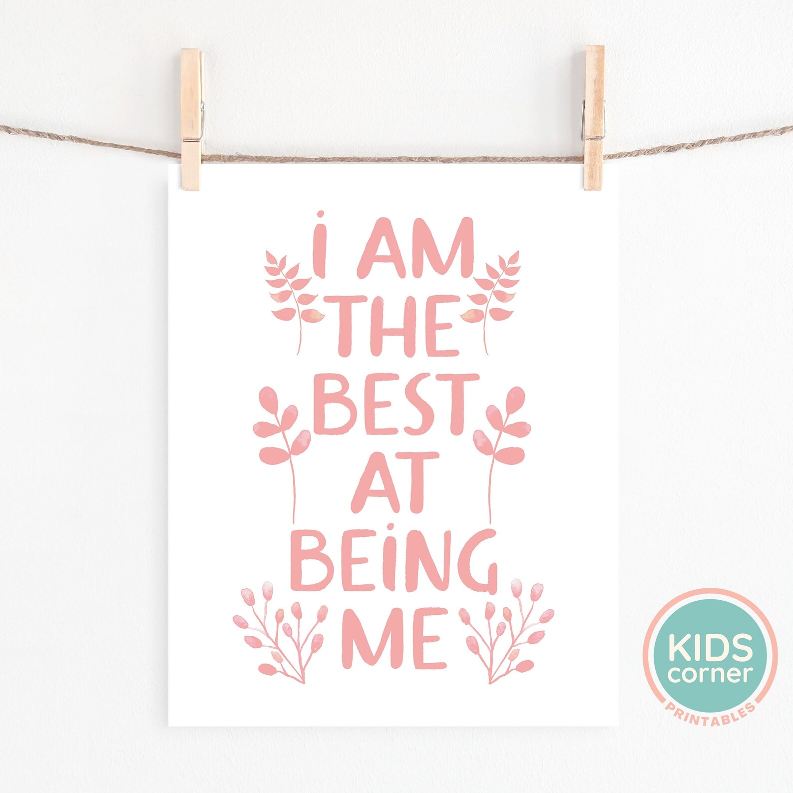 I Am the Best at Being Me Print Positive Decor Leaves Decor - Etsy
