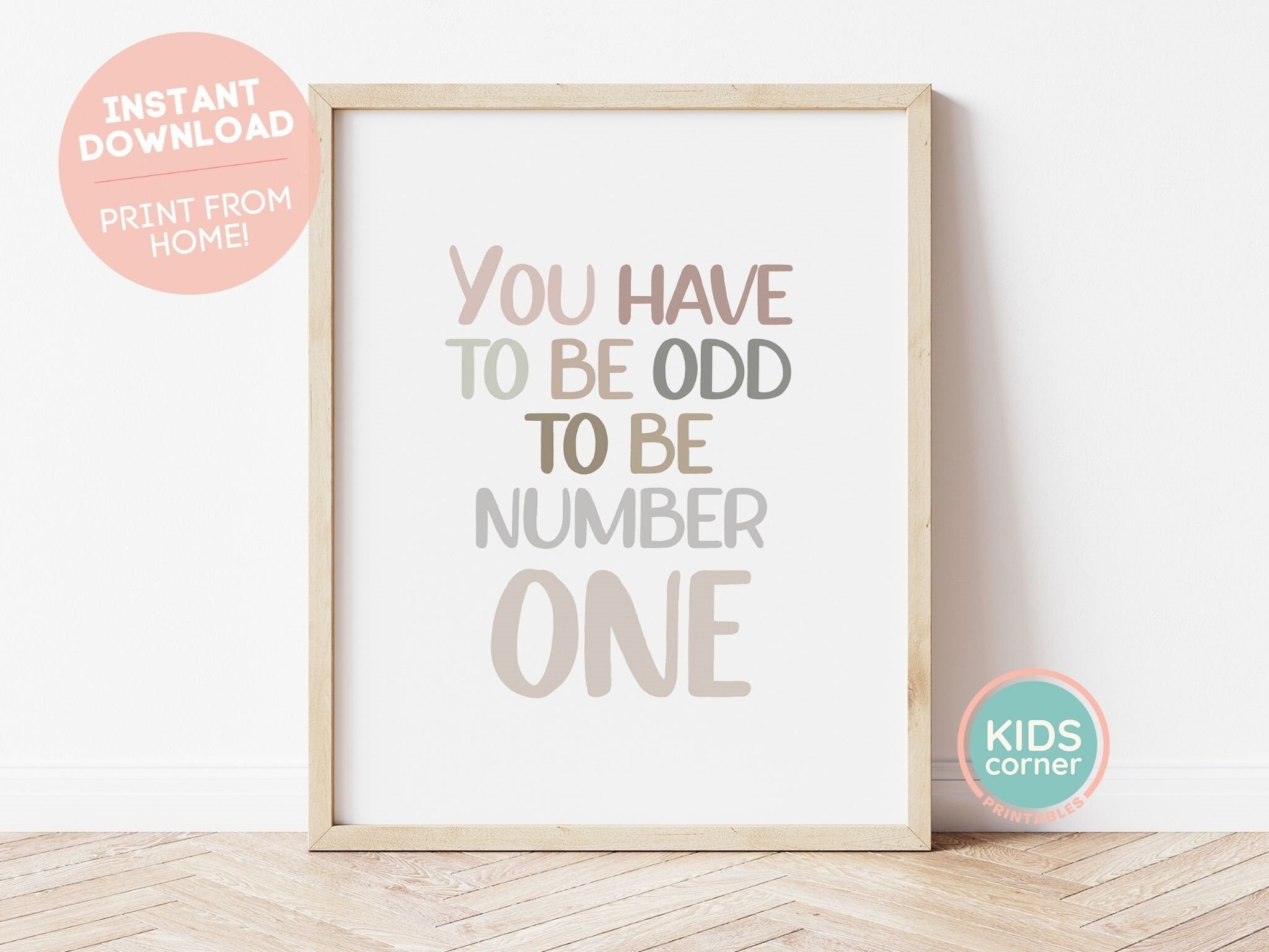 You Have to Be Odd to Be Number One Print, Math Humor, Math Teacher ...