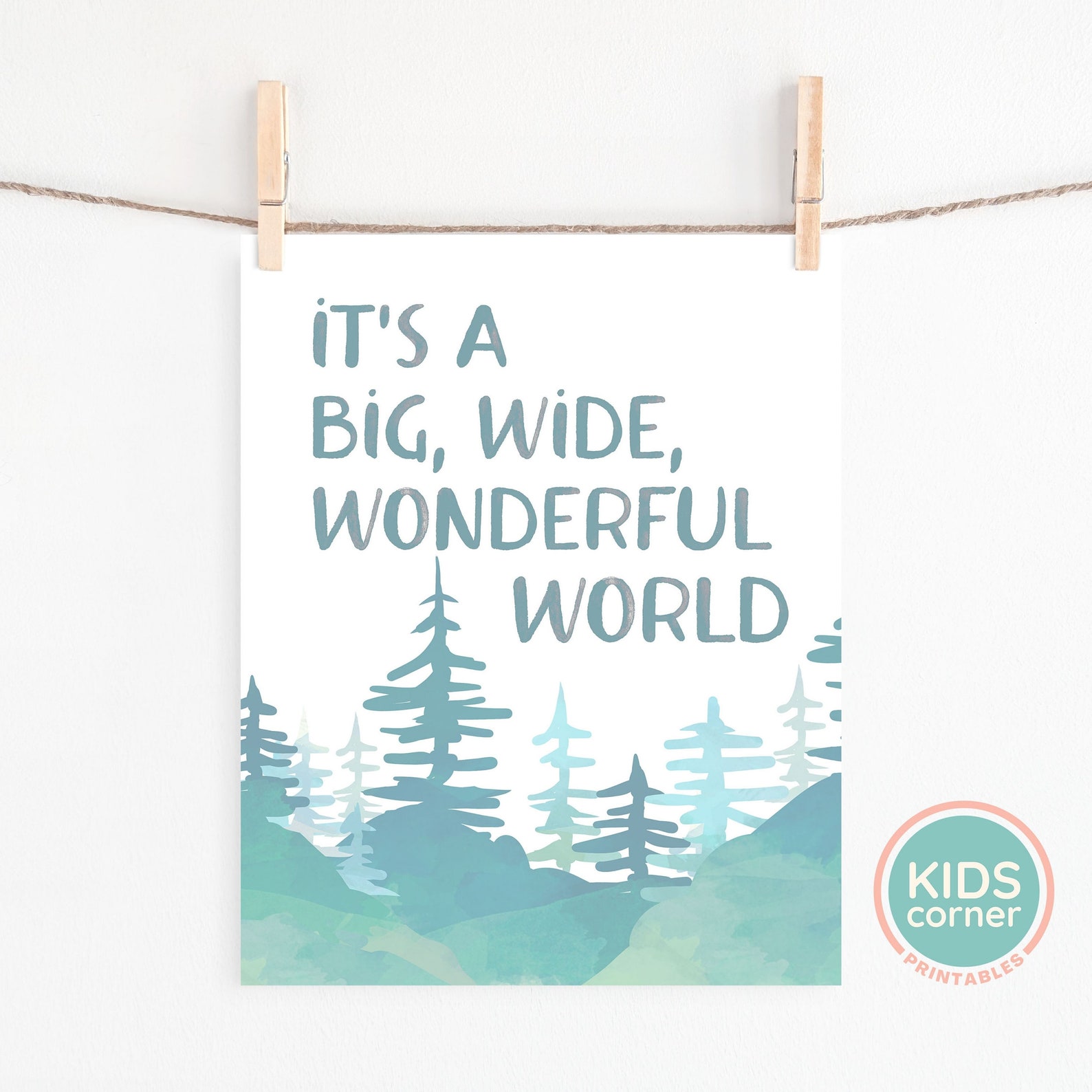 It's A Big Wide Wonderful World Print Wonderful | Etsy