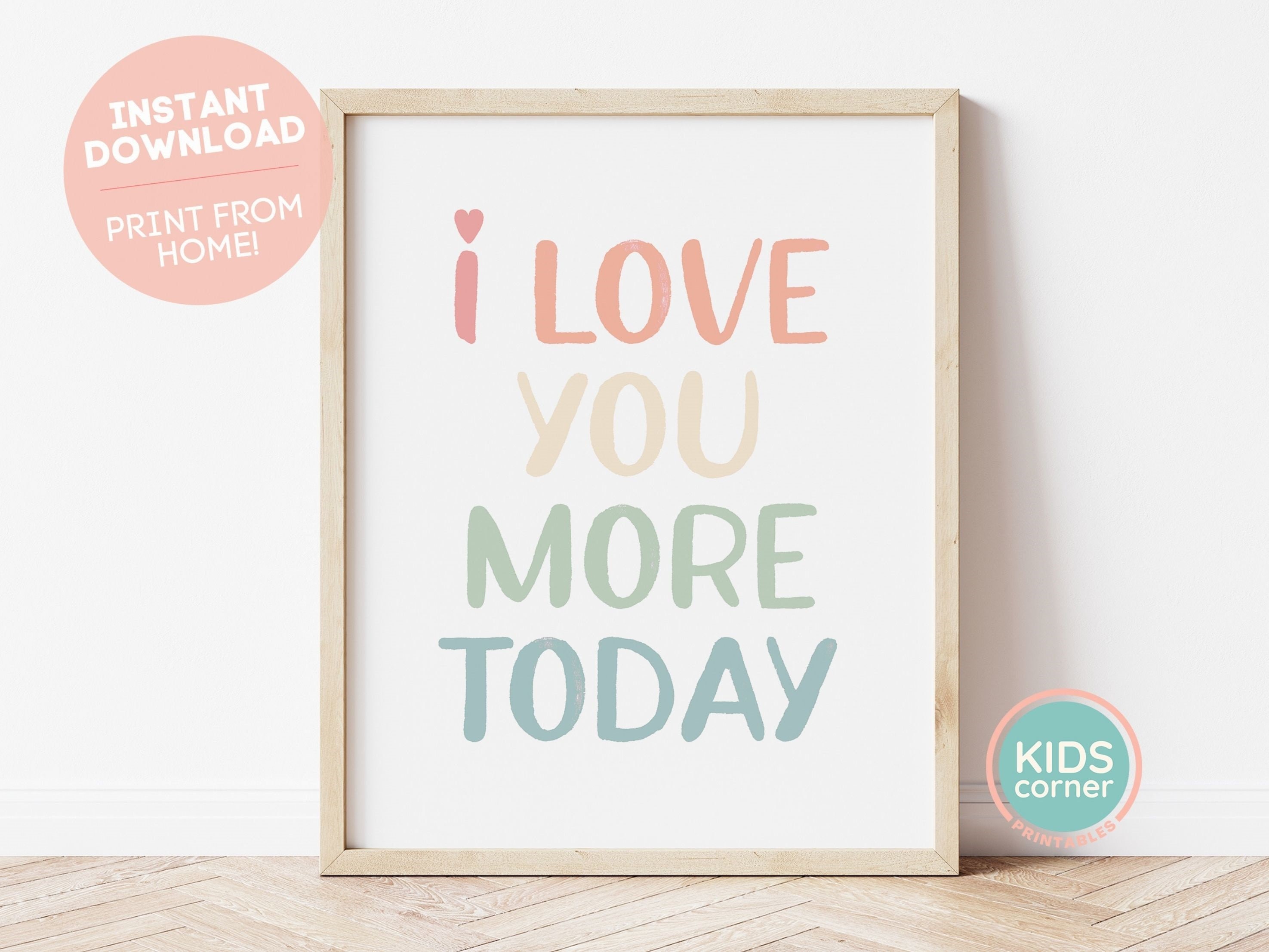 I Love You More Today Rainbow Print Love Decor Love Quote I - Etsy