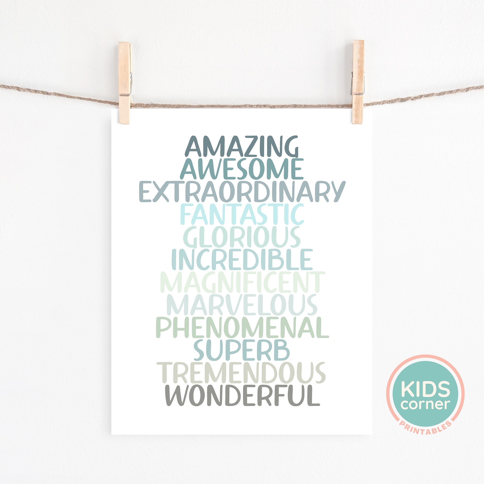 Positive Affirmations Print, Positive Words Print, Motivation Mindset ...