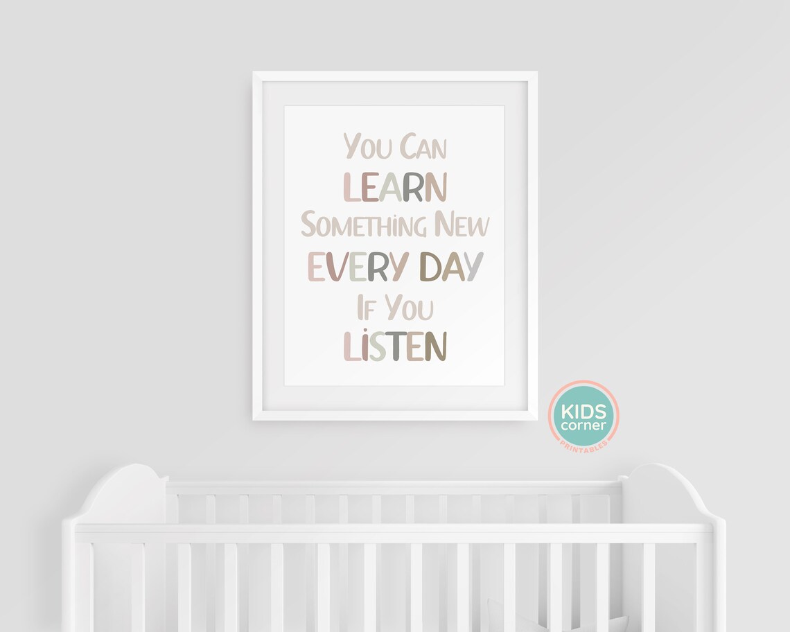 You Can Learn Something New Every Day If You Listen Print - Etsy