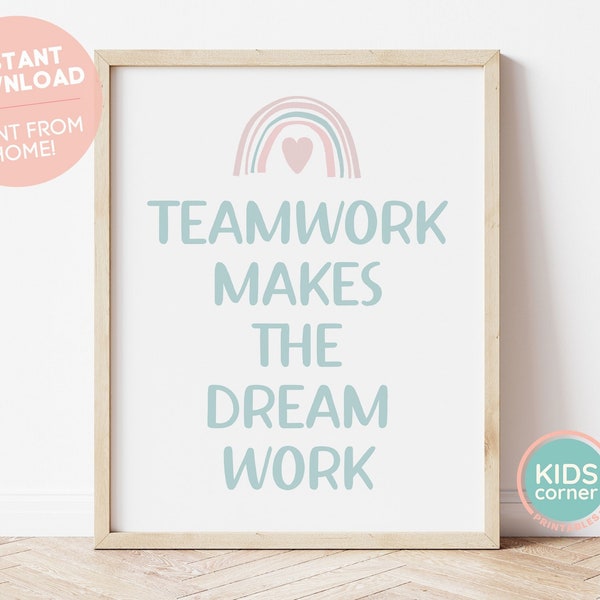 Teamwork Makes the Dream Work Svg - Etsy