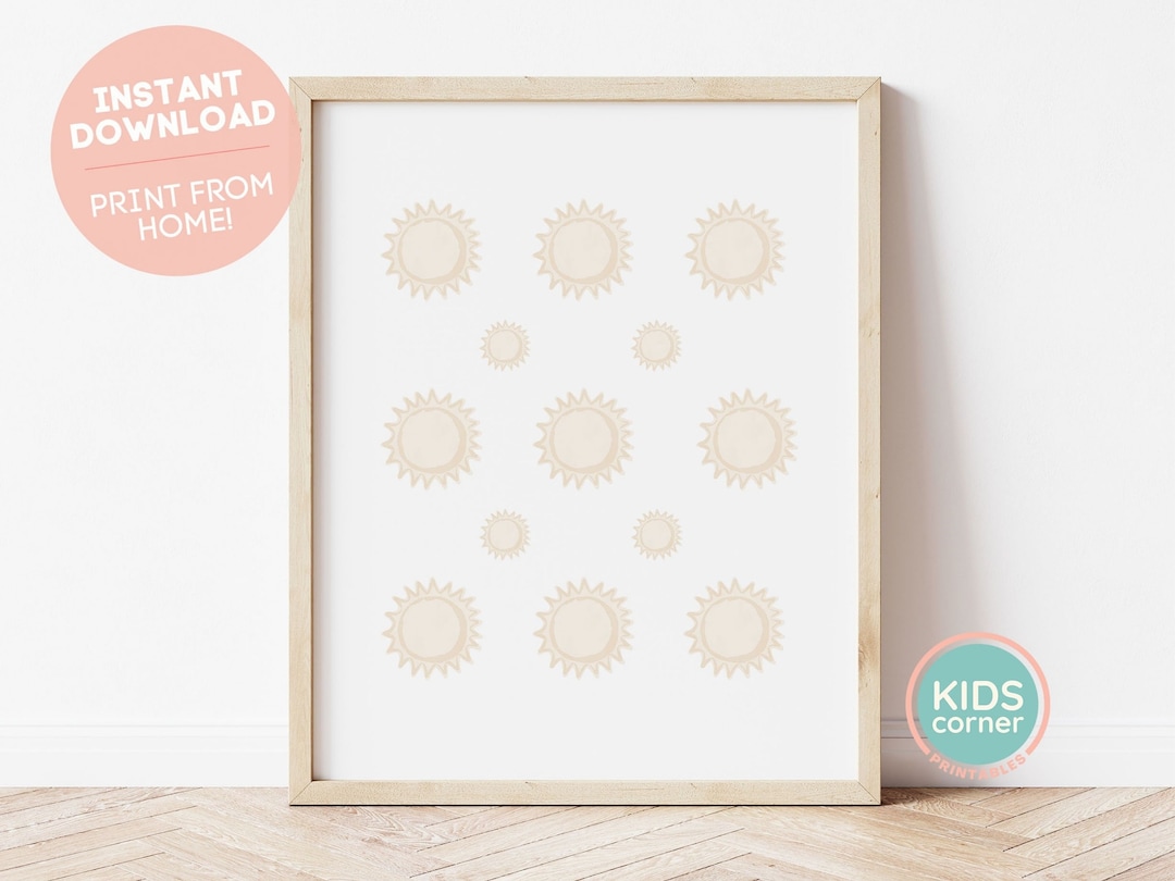 Yellow Sunshine Designs, Yellow Sunshine Wall Art, Yellow Nursery Decor ...