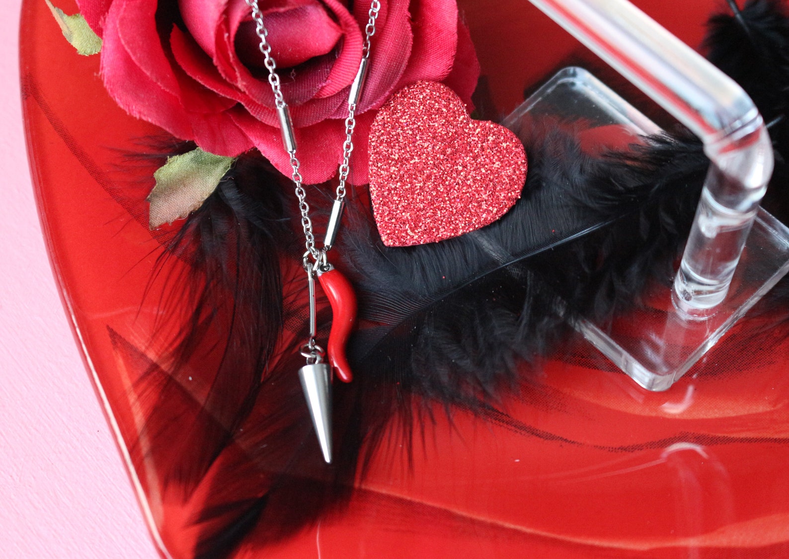 Spike Necklace Stainless Steel Spike Pepper Charms New | Etsy