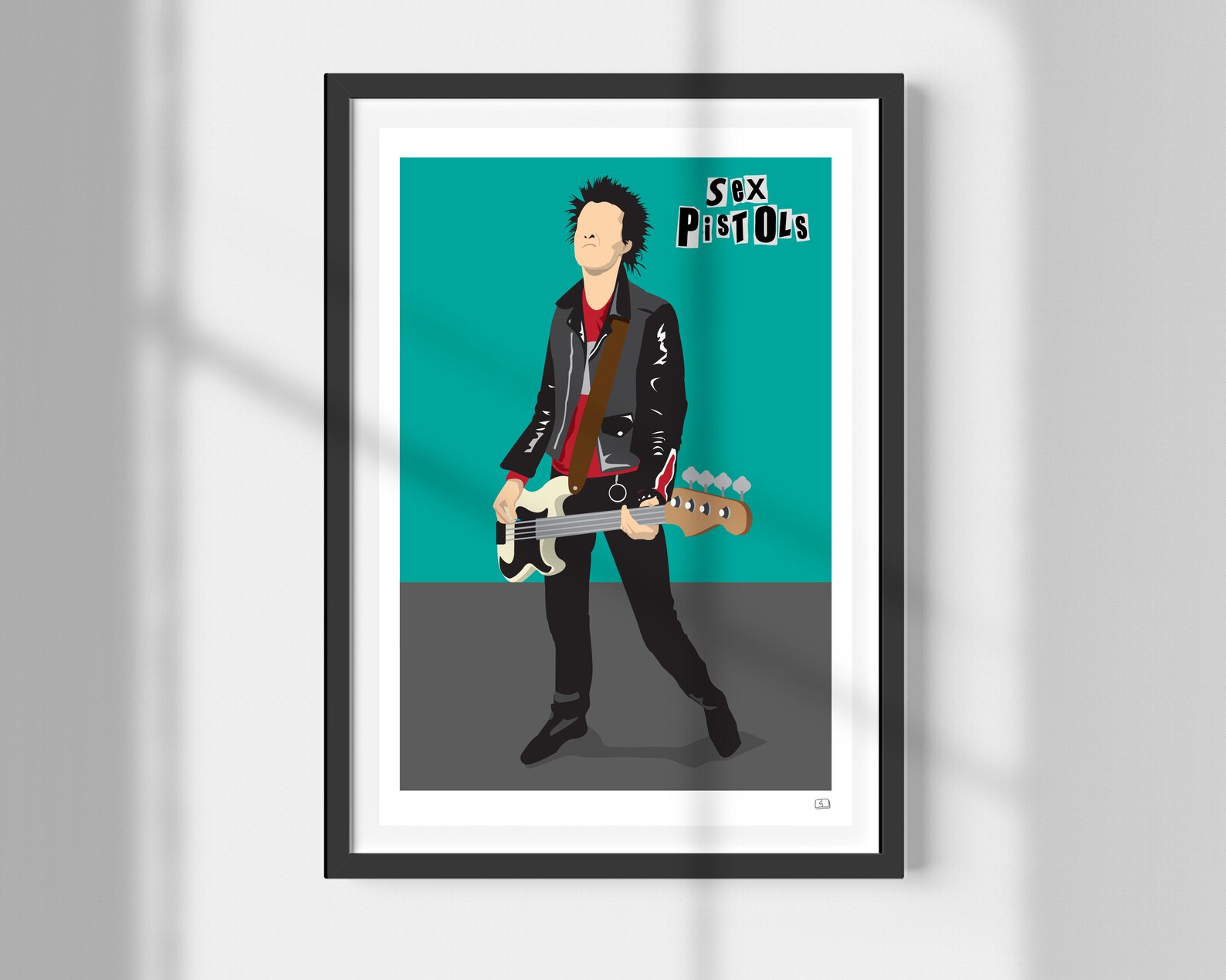 Sid Vicious Sex Pistols Bass Guitarist Punk Rock Legend British Music Iconic Minimalist Wall Art