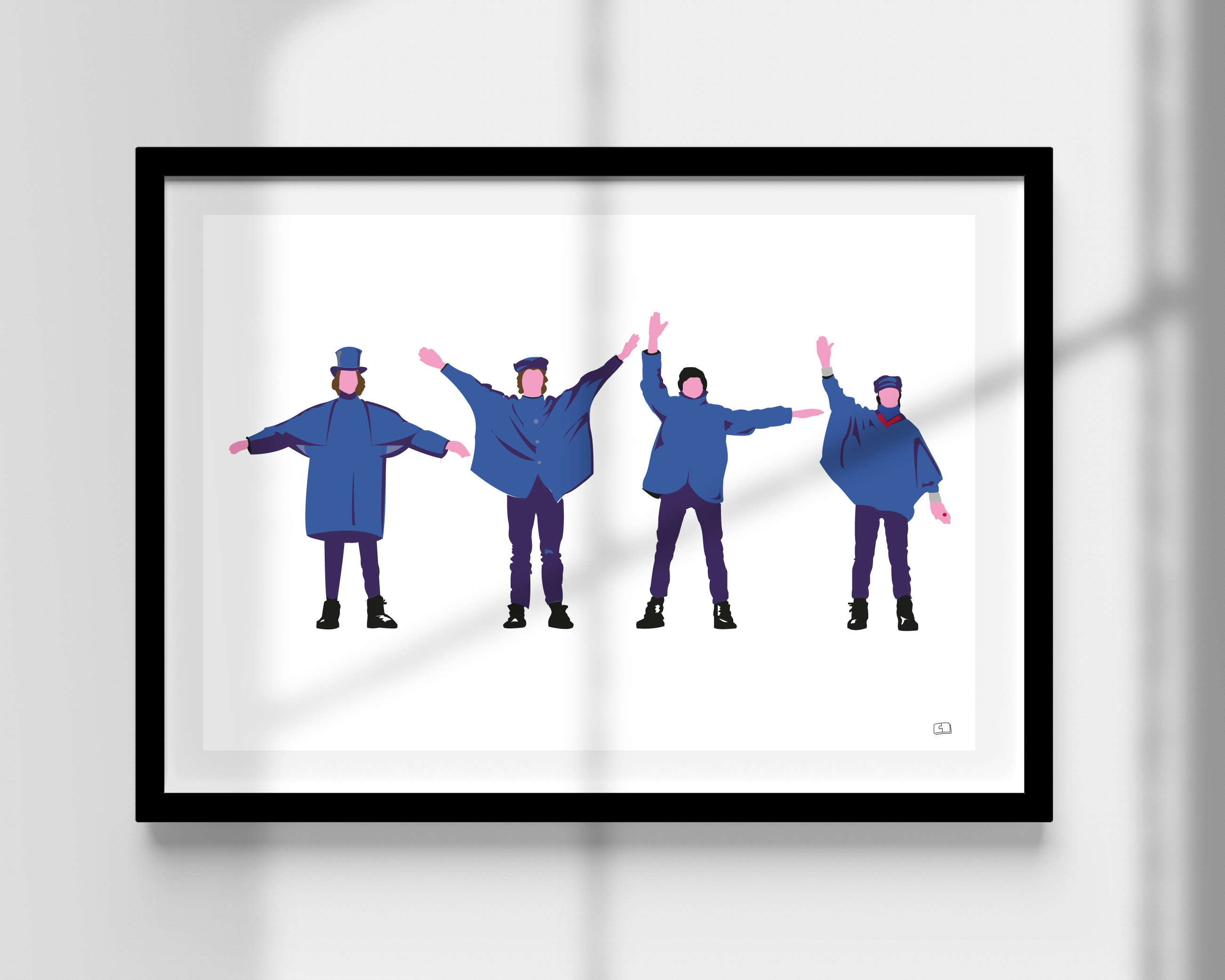 The Beatles Help Semaphore Pose Print Iconic - Etsy