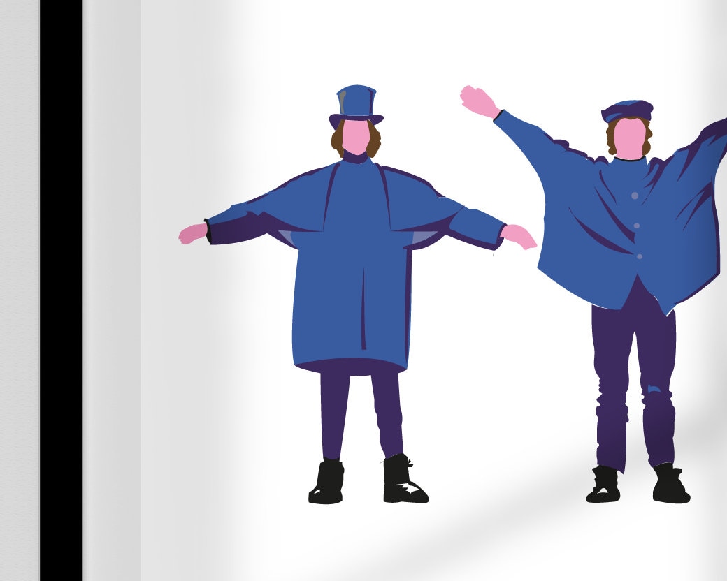 The Beatles Help Semaphore Pose Print Iconic - Etsy
