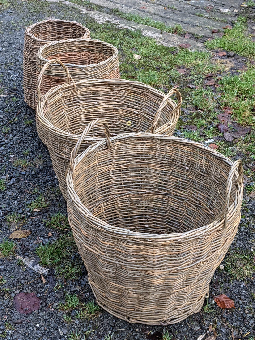 Handmade Willow Log and Kindling Baskets Handmade in Wales alt. Uses ...