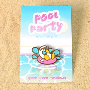 Pool Party Duck Hard Enamel Pin - Etsy