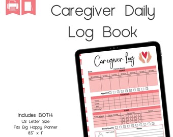 Caregiver Daily Log - Etsy