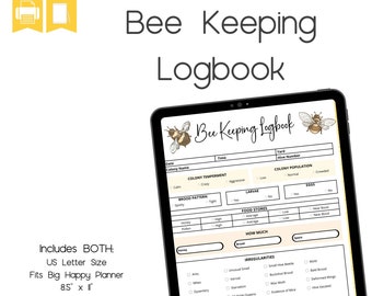 Beehive Inspection Journal, Bee Keeping Logbook, Beekeeping Inspection ...