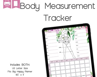 A5 Inserts : Body Measurement Tracker Printable, Body Progress Tracker ...