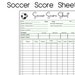Soccer Score Card, Soccer Scoresheet - Etsy