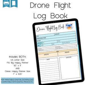 Drone Flight Log Book - Etsy