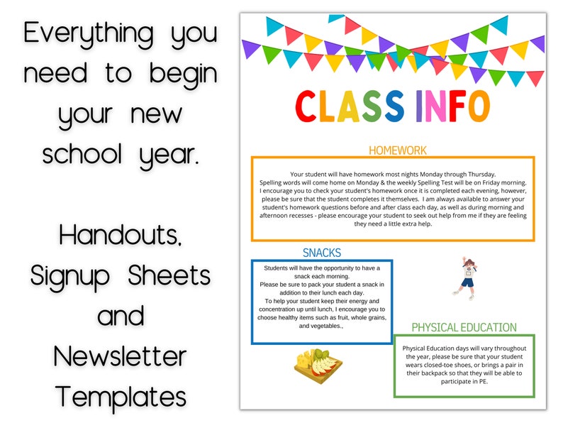 Teacher Template Pack Editable Meet the Teacher Template - Etsy