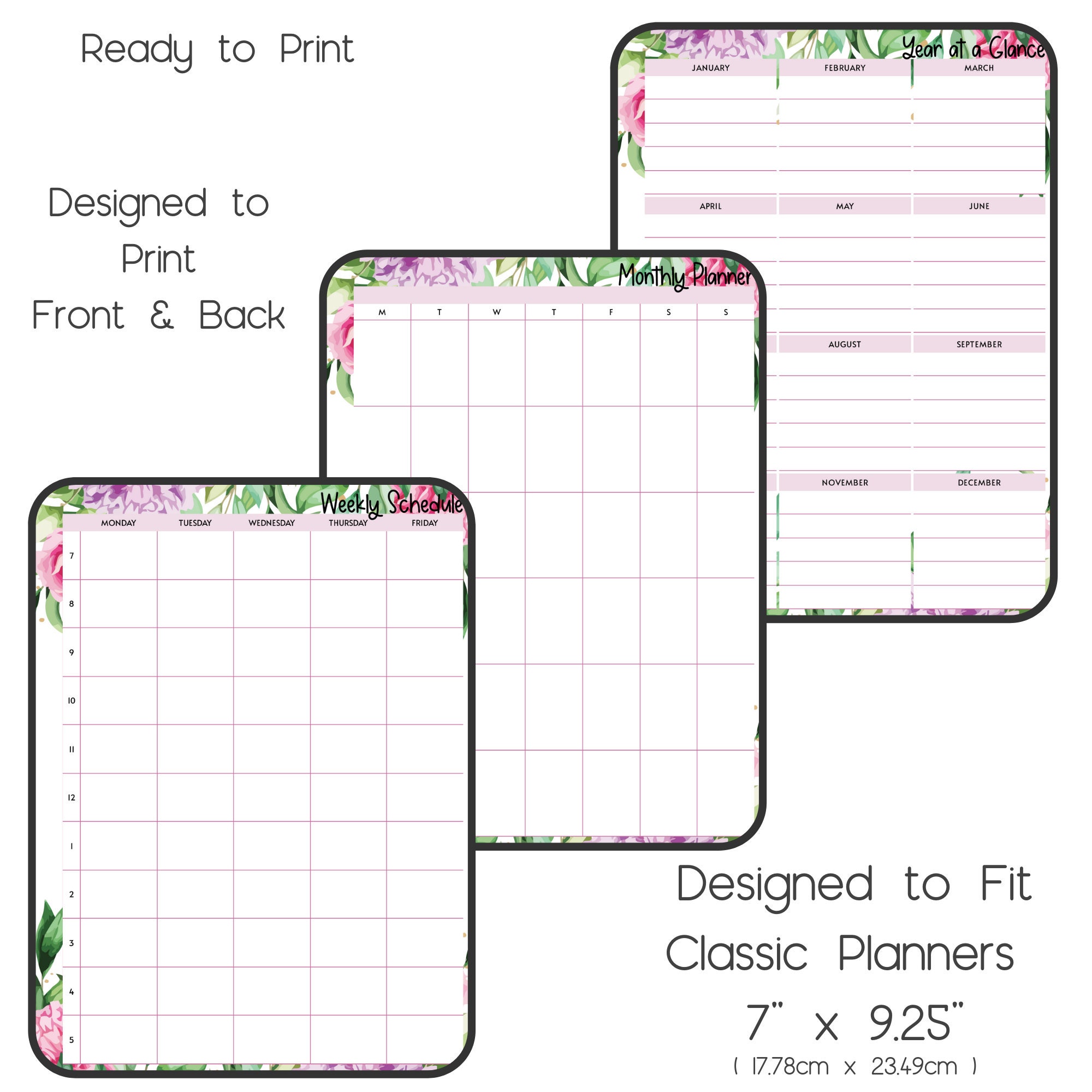 Teacher Planner Printable, Undated Planner, Lesson Planner, Academic ...