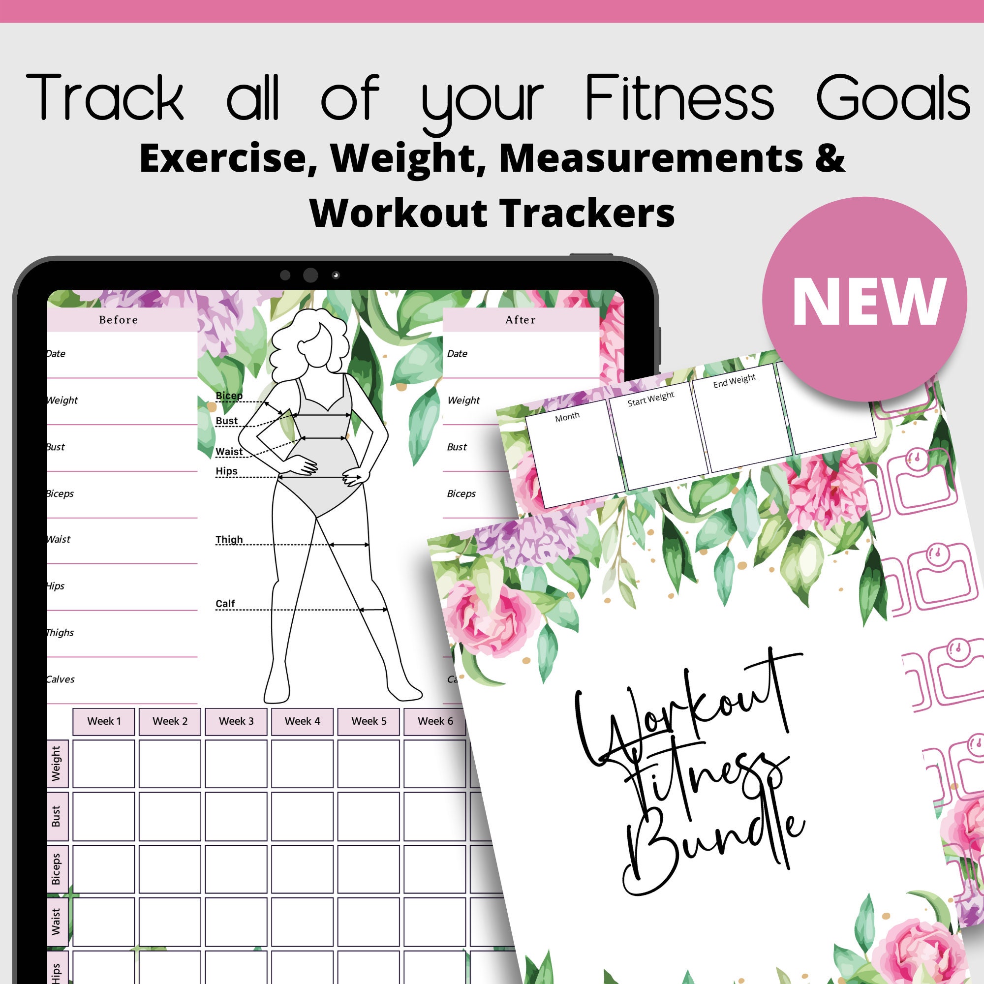 Fitness Planner Wellness Planner Workout Planner Workout - Etsy