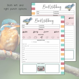 Bird Watching Log Book, Homeschool Bird Log, Bird Journal, Bird Watch ...