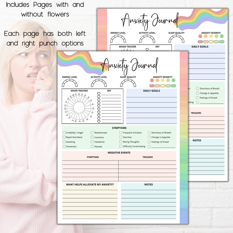 Anxiety Journal Therapy Journal Mental Health Journal Self - Etsy