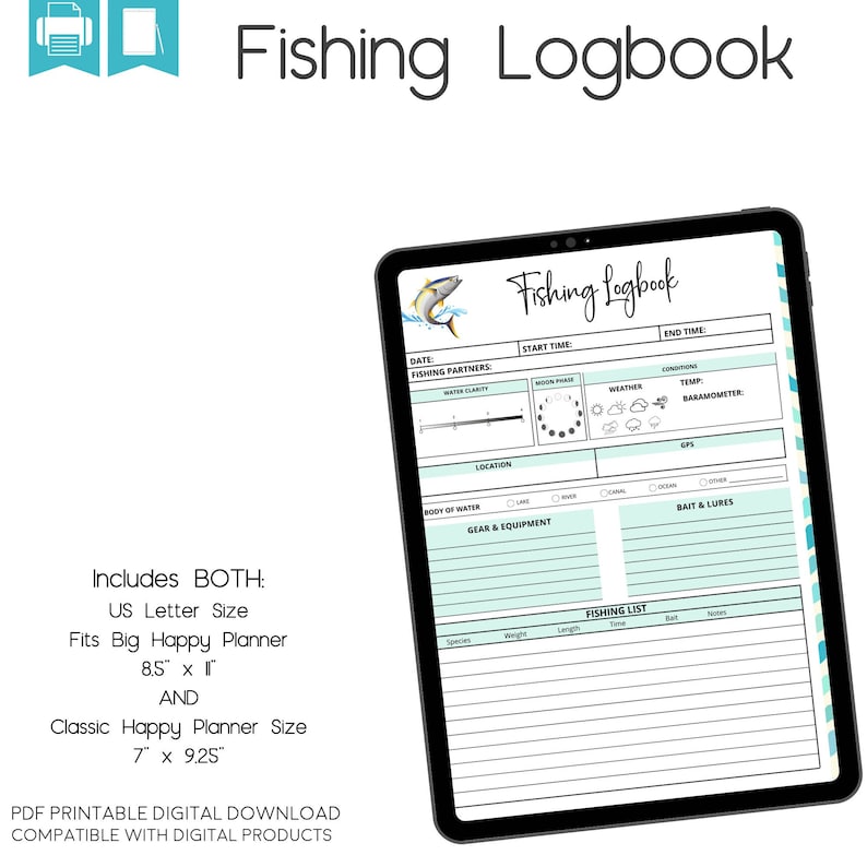 Fishing Journal, Fly Fishing Journal - Etsy