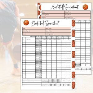 Printable Basketball Score Sheet - Track Your Games With Ease - Etsy