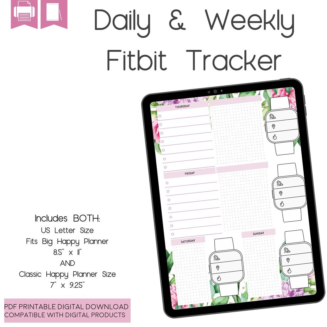 Step Count Planner Printable, Fitbit Steps Tracker, Fitbit Tracker Page ...
