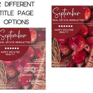 Real Estate September Newsletter, Real Estate Marketing, Realtor ...