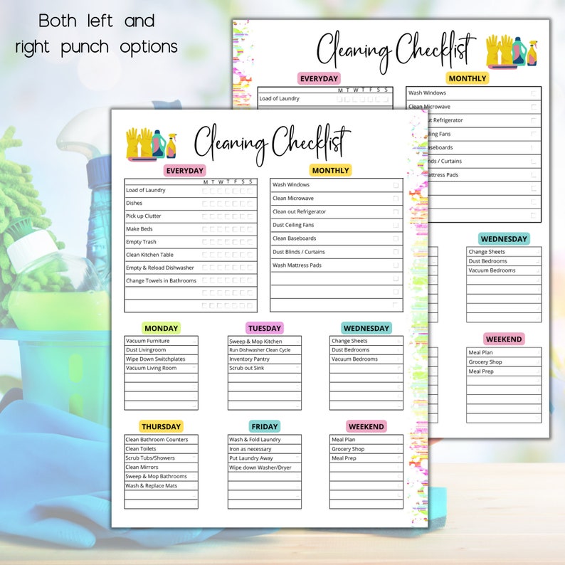 Cleaning Log Printable, Cleaning Tracker, Home Maintenance Printable ...