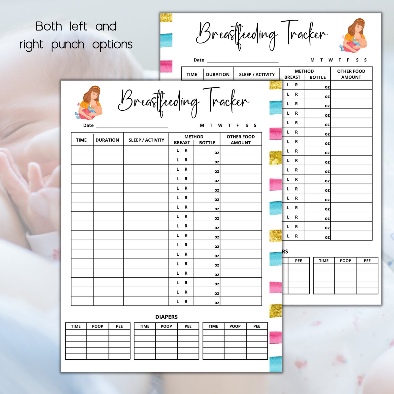 Breastfeeding Tracker, Nursing Tracker, Baby Log, Diaper Tracker, Gift ...