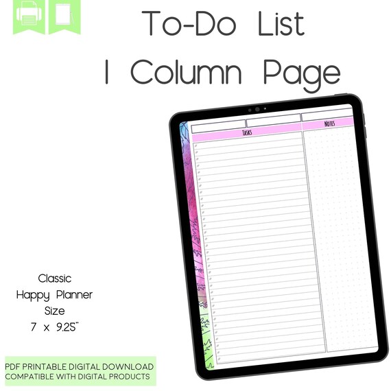 To Do List Printable to Do List Planner Page Classic HP - Etsy