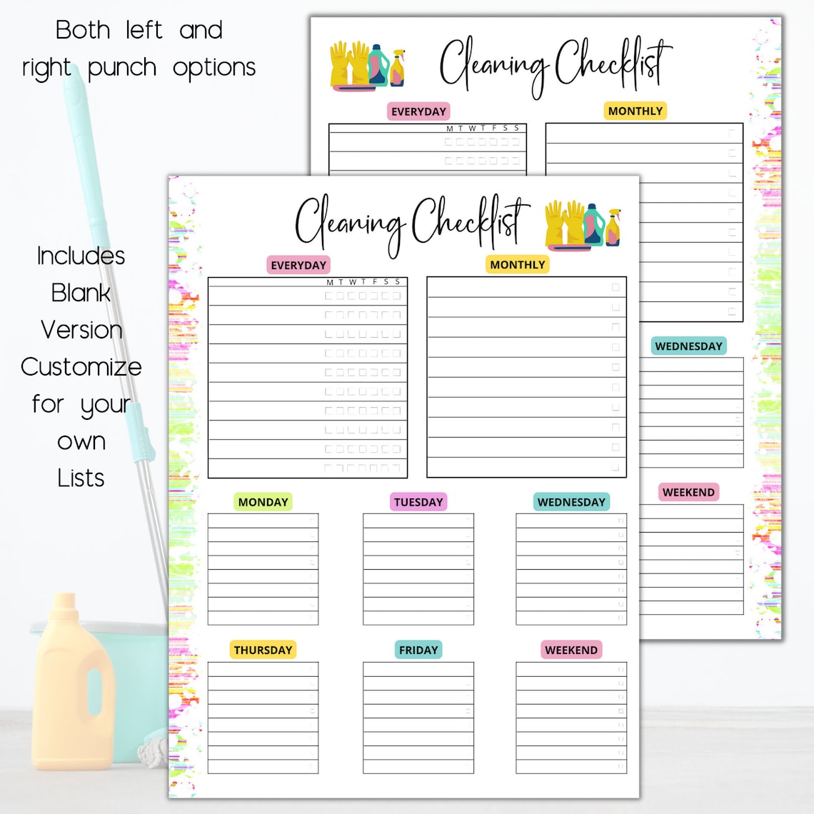 Cleaning Log Printable, Cleaning Tracker, Home Maintenance Printable ...