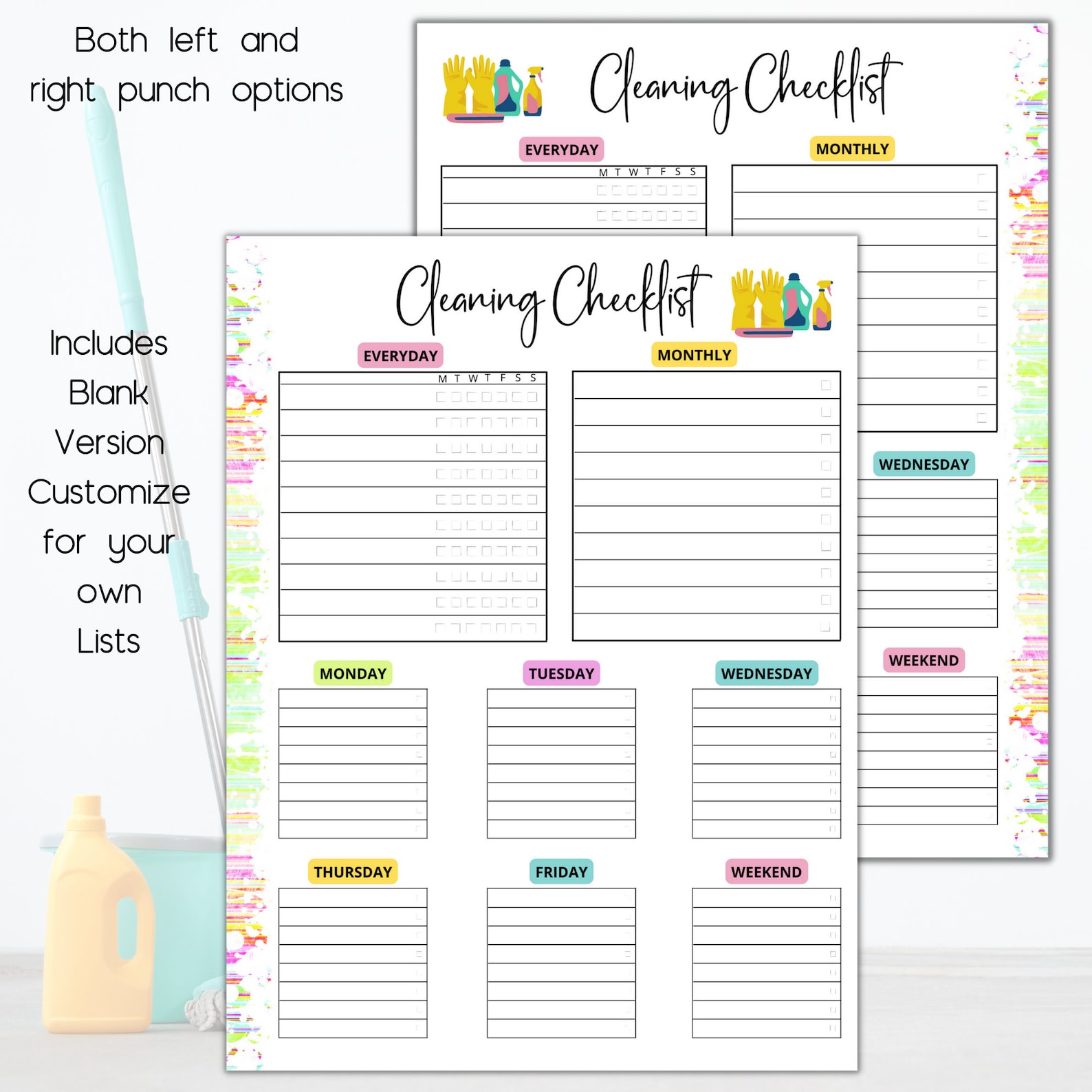 Cleaning Log Printable, Cleaning Tracker, Home Maintenance Printable ...