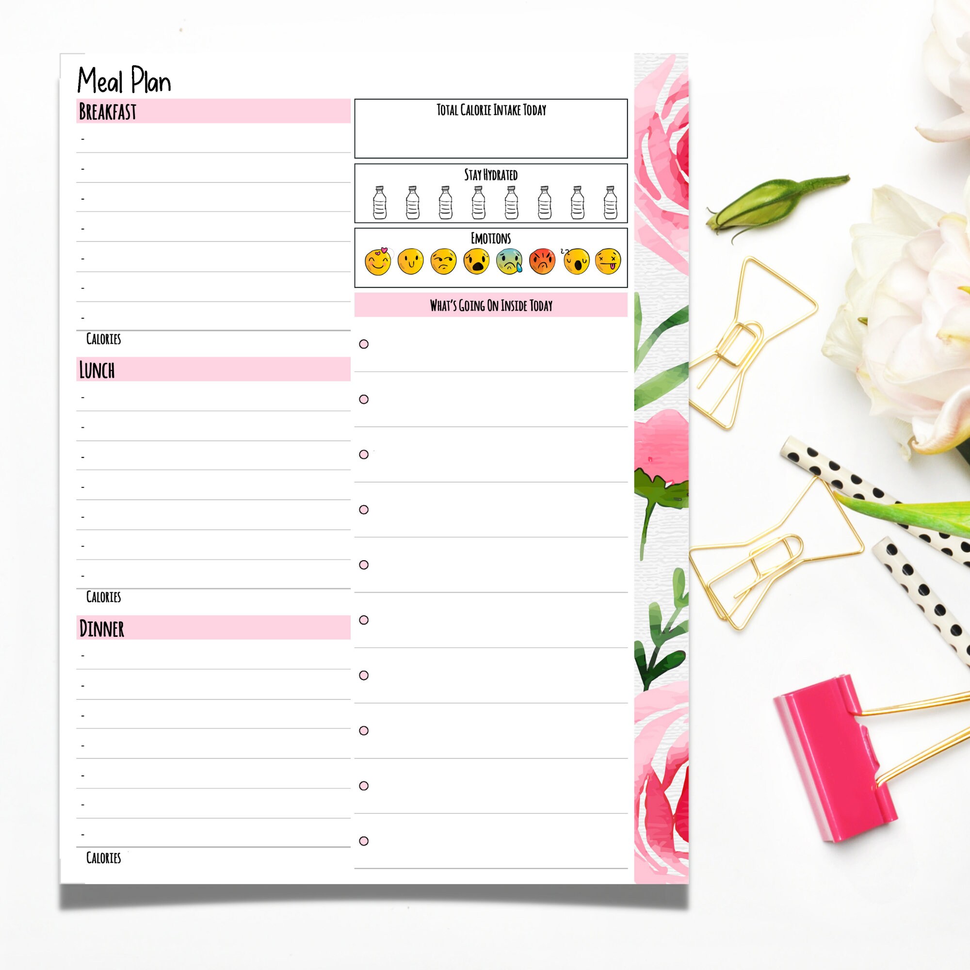 Meal Planner, Portion Control Planner, Diet Planner, Health Tracker ...