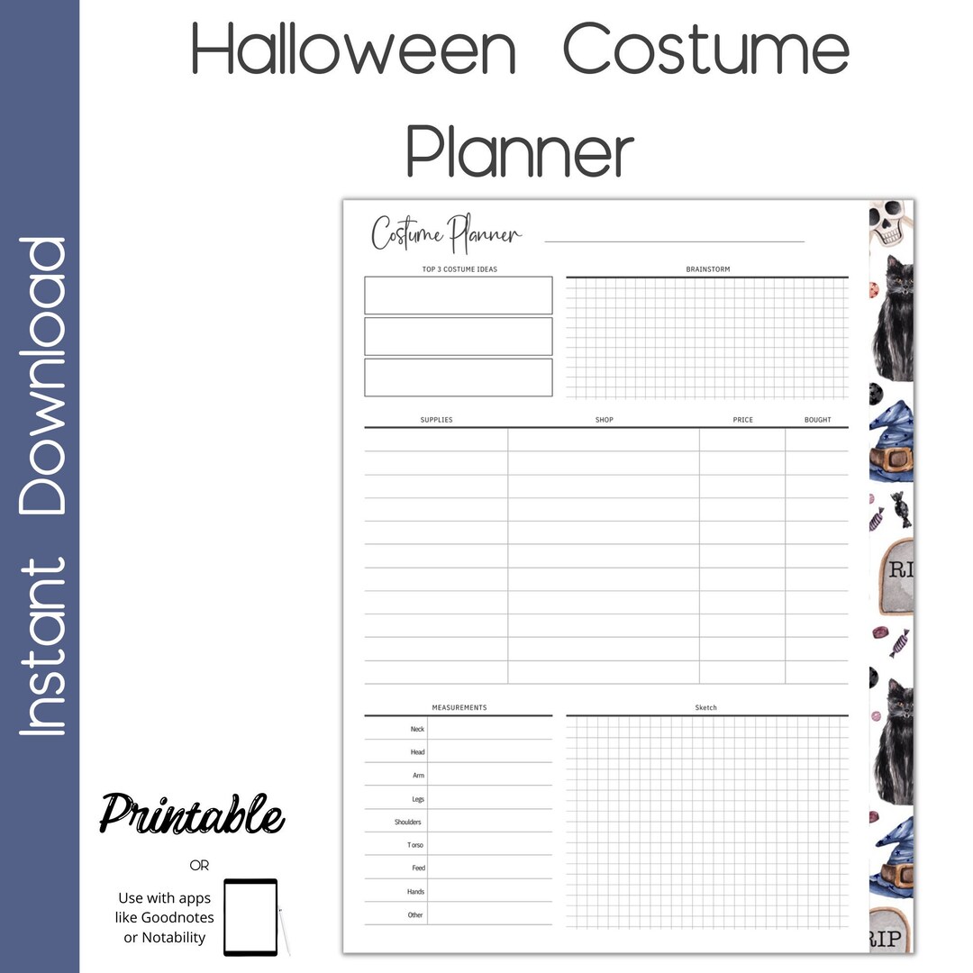 Halloween Costume Planner - Etsy